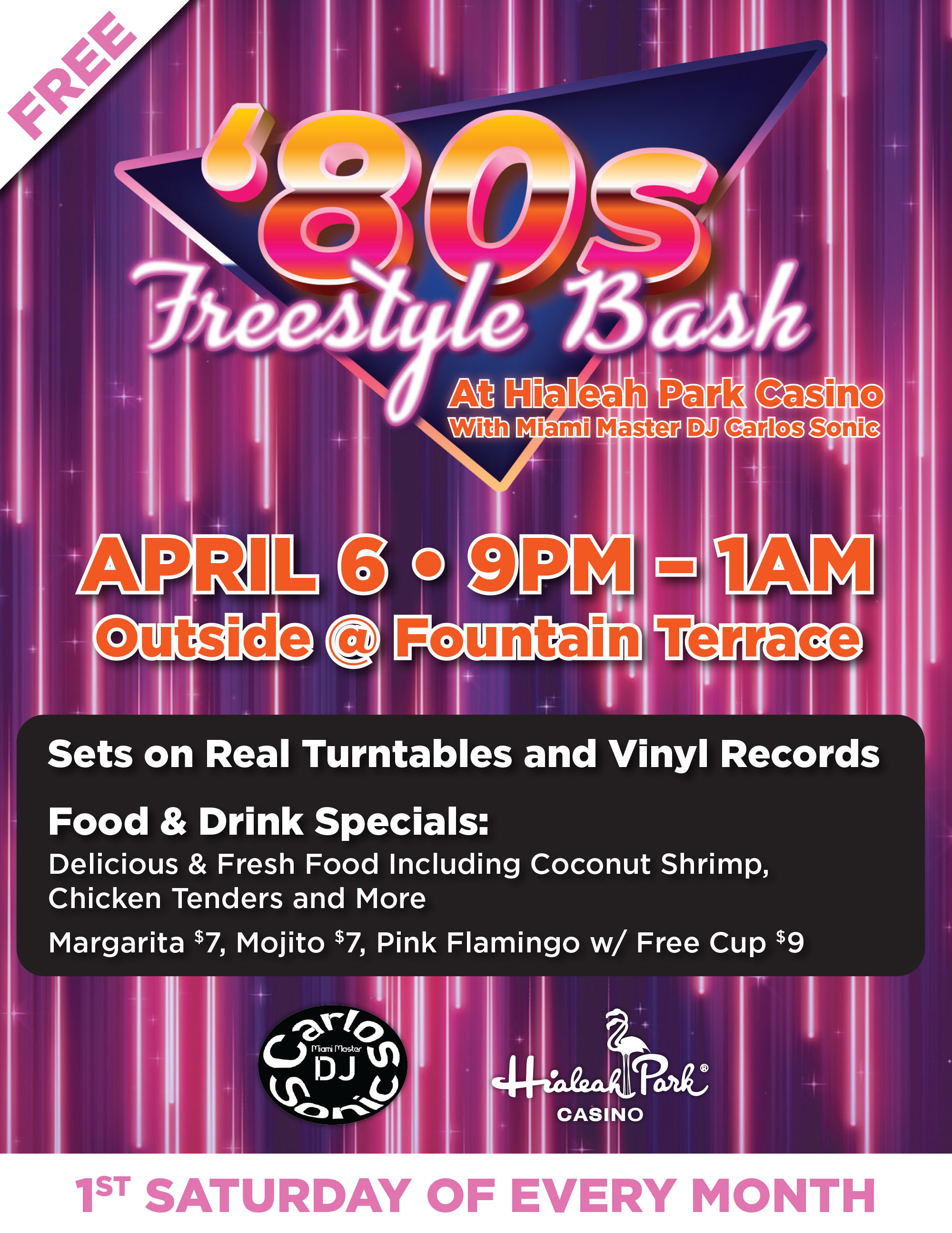 80s Freestyle Bash | Hialeah Park Casino